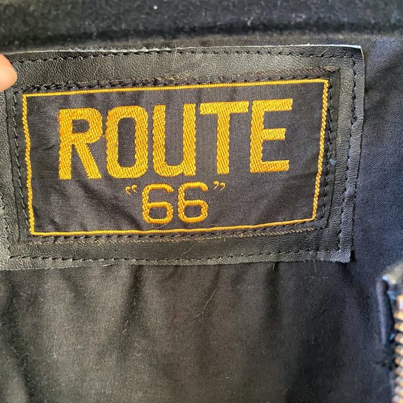 Route 66 | Jackets & Coats | Route 66 Mens 8 Black White Red Leather ...